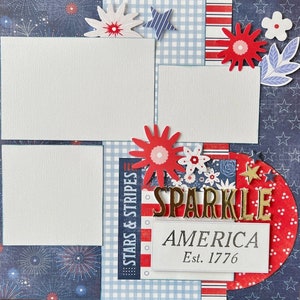 Sparkle 12x12 Scrapbook Page Layout Kit - Etsy