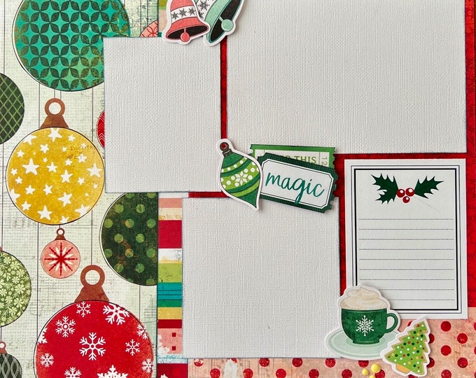 Christmas Magic 12x12 Scrapbook Layout Page Kit - Etsy
