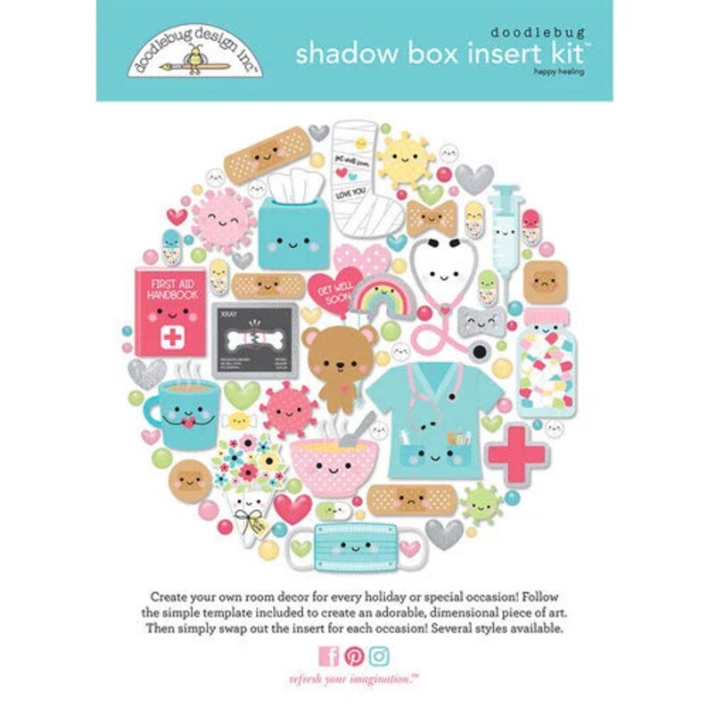 Doodlebug Happy Healing Shadow Box Insert - Etsy