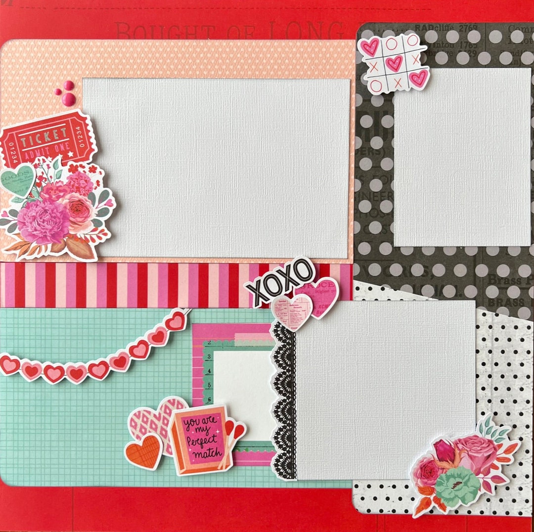 So Happy Together Scrapbook Page Layout Kit Love Valentine's Day - Etsy