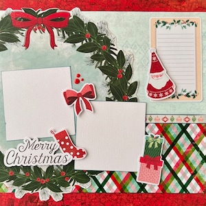 Merry Christmas 12x12 Scrapbook Layout Page Kit - Etsy