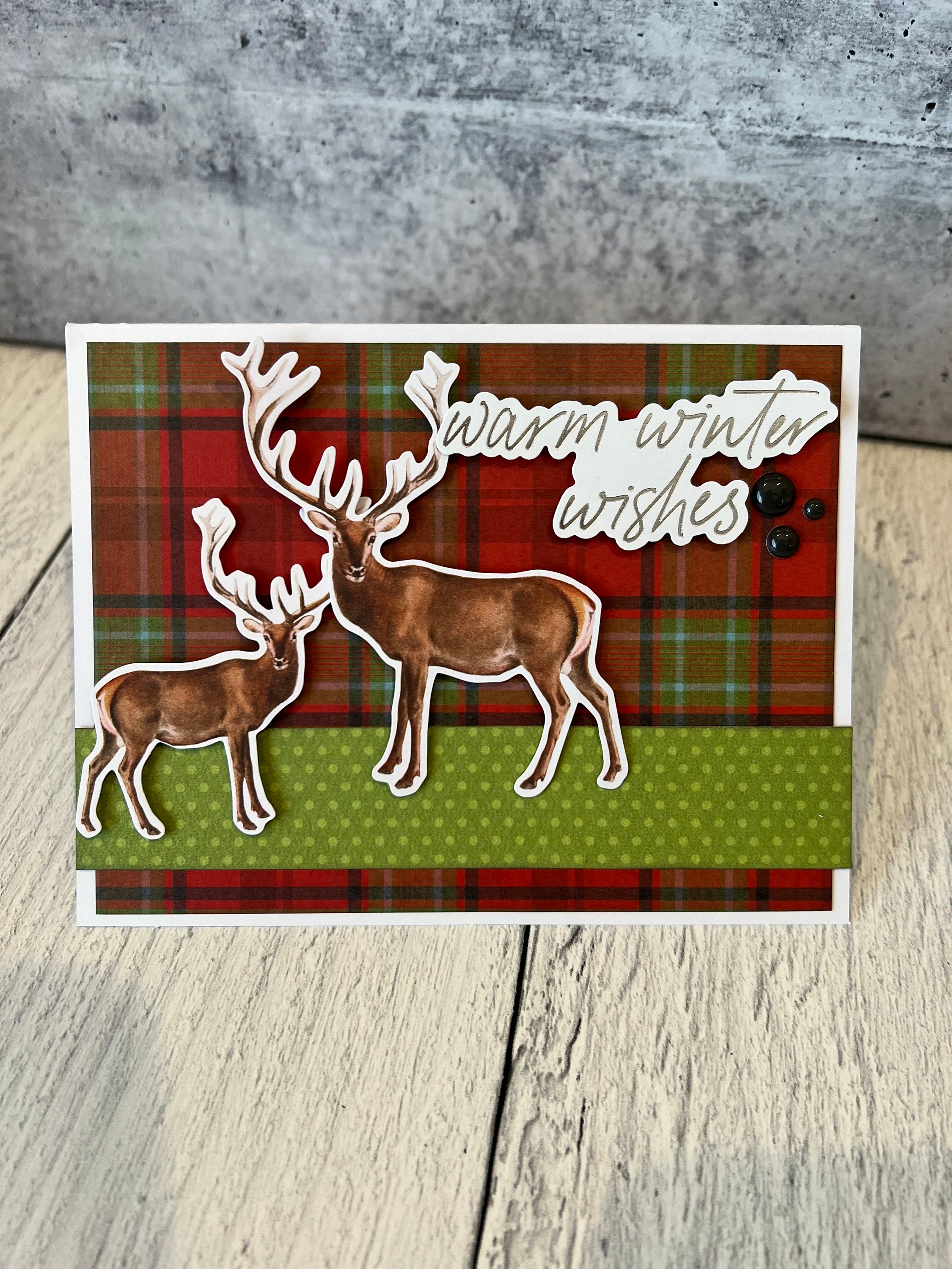 Christmas Lodge 2 DIY Greeting Card Kit - Etsy