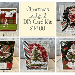 Christmas Lodge 2 DIY Greeting Card Kit - Etsy