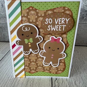 Gingerbread Kisses 1 DIY Greeting Card Kit - Etsy