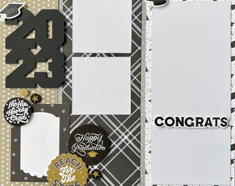 You Did It 12x12 Scrapbook Page Layout Kit, Precut Scrapbooking Kit ...