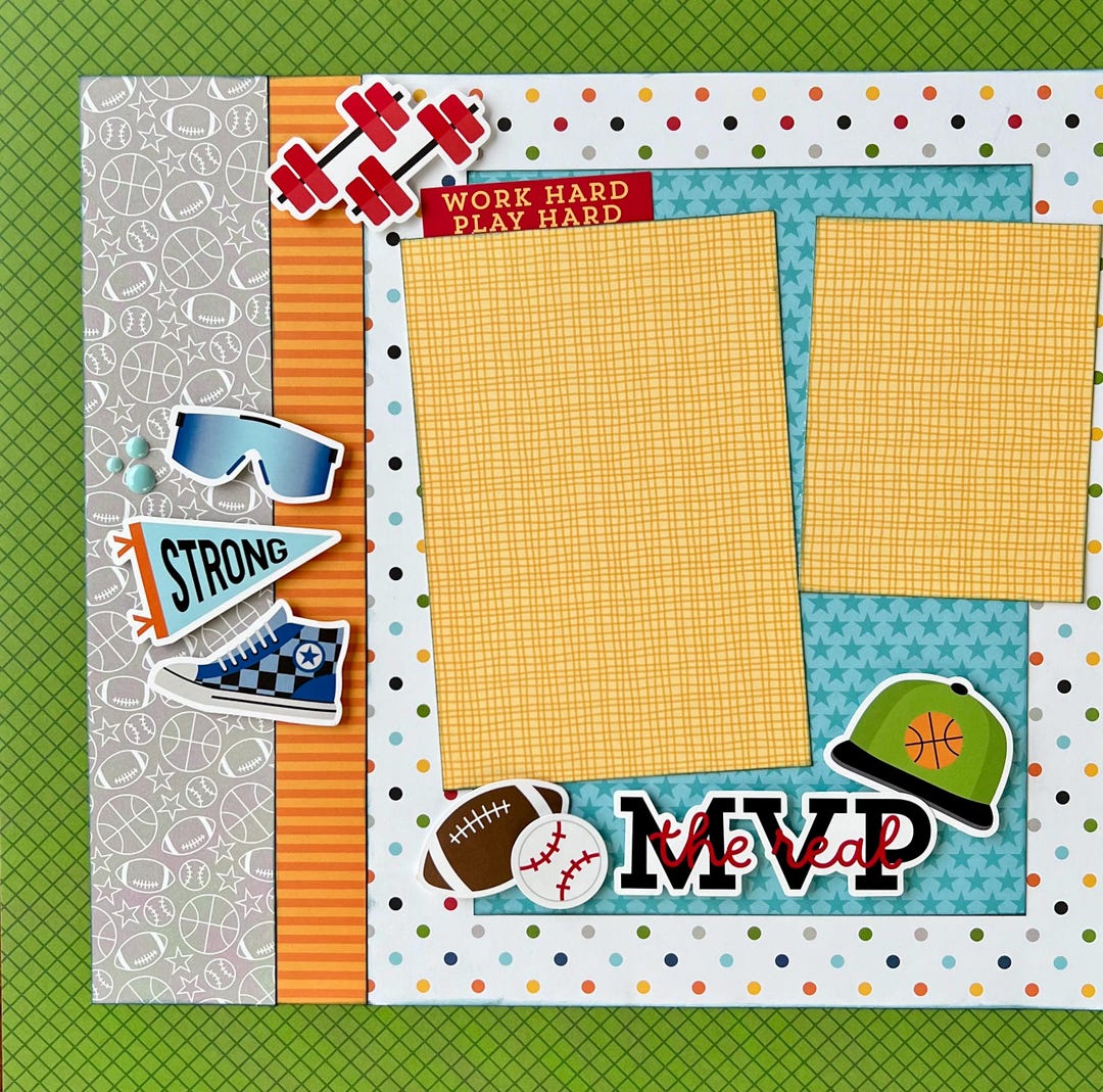 The Real MVP 12x12 Scrapbook Layout Page Kit - Etsy