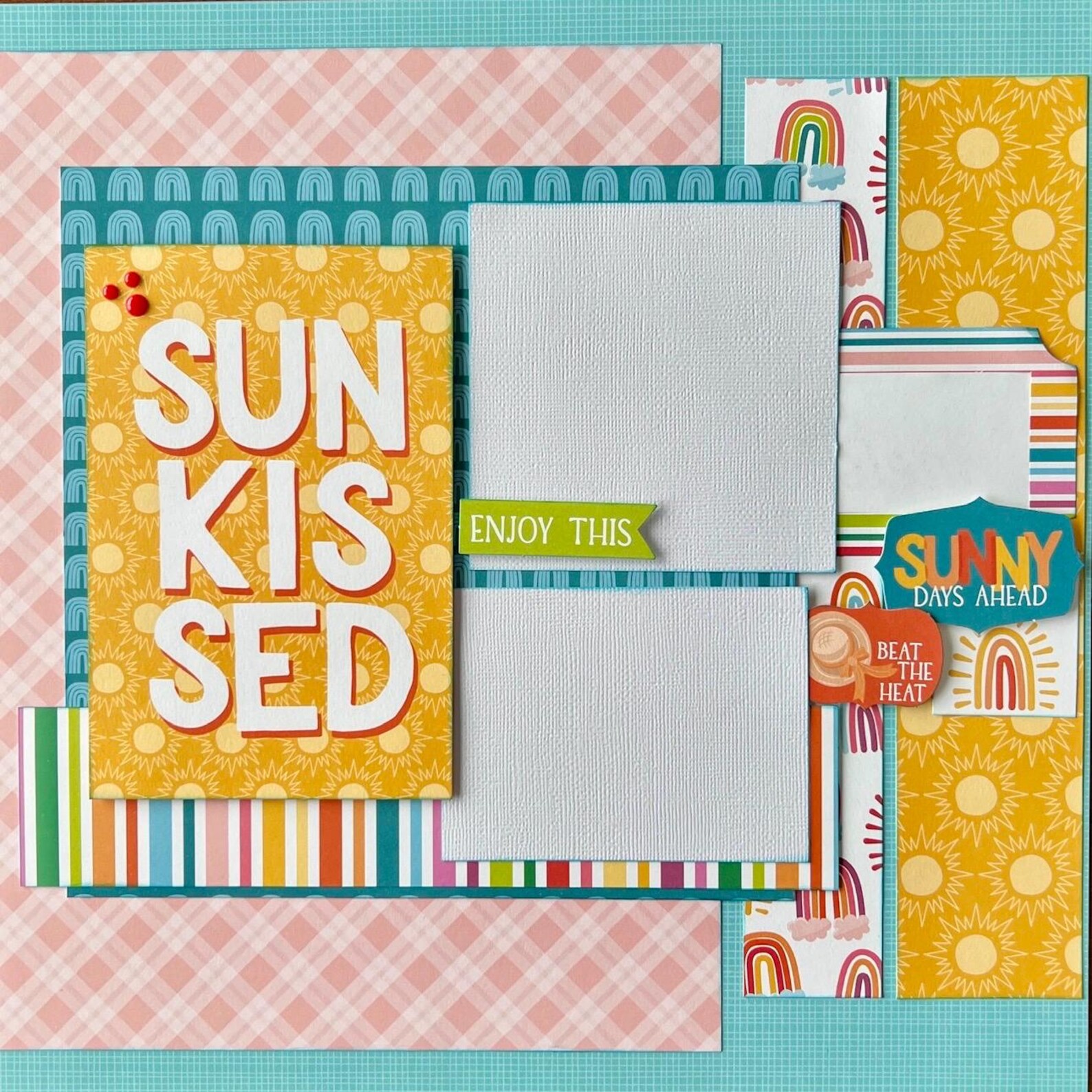 Sunkissed 12x12 Scrapbook Layout Page Kit - Etsy