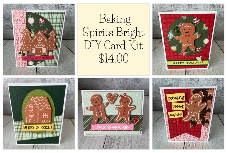 Baking Spirits Bright DIY Greeting Card Kit - Etsy