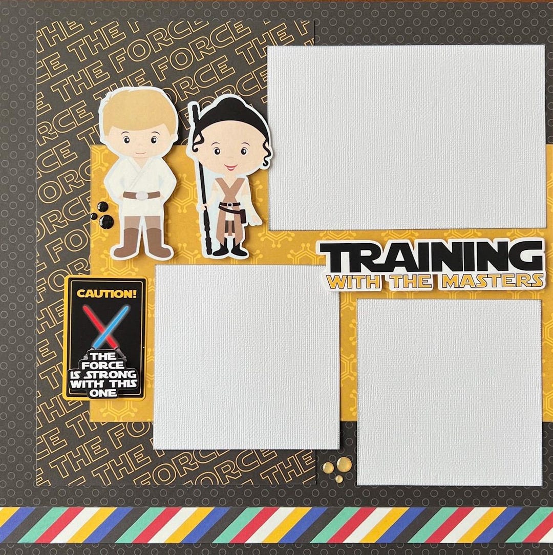 Space Wars Scrapbook Layout 2 Page Kit - Etsy