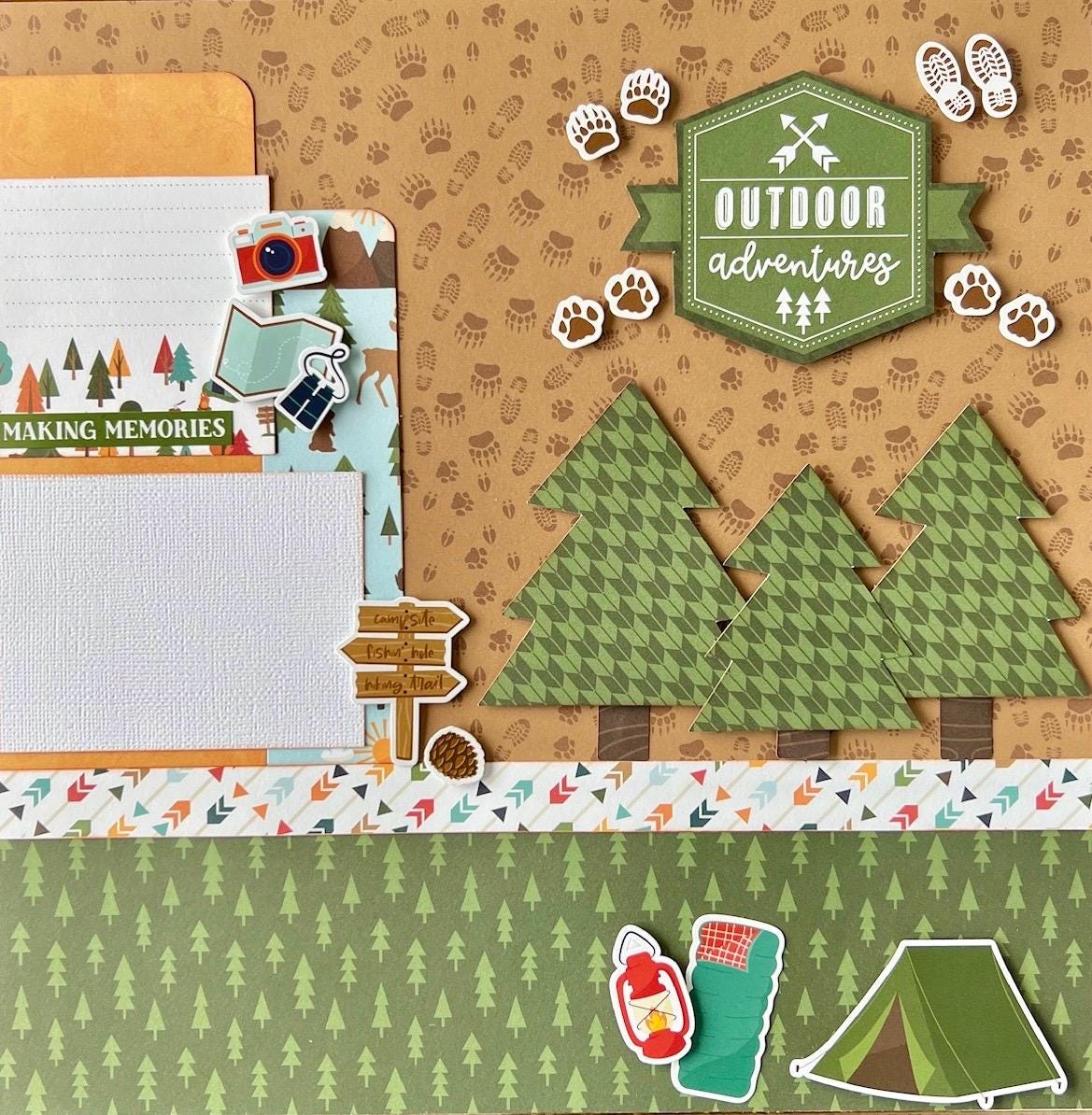 Outdoor Adventures 12x12 Scrapbook Layout Page Kit - Etsy