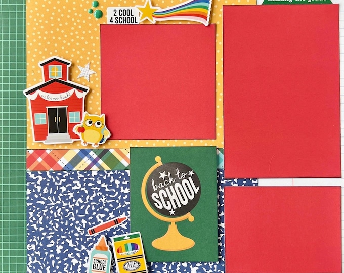 ABC Easy as 123 12x12 Two Page Layout Kit School - Etsy