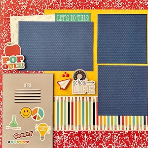 First Day of School 2 12x12 Two Page Layout Kit - Etsy