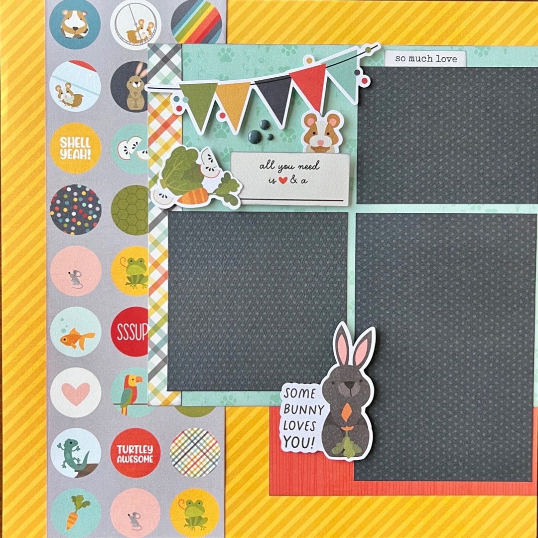 Love My Pet 12x12 Scrapbook Page Layout Kit - Etsy