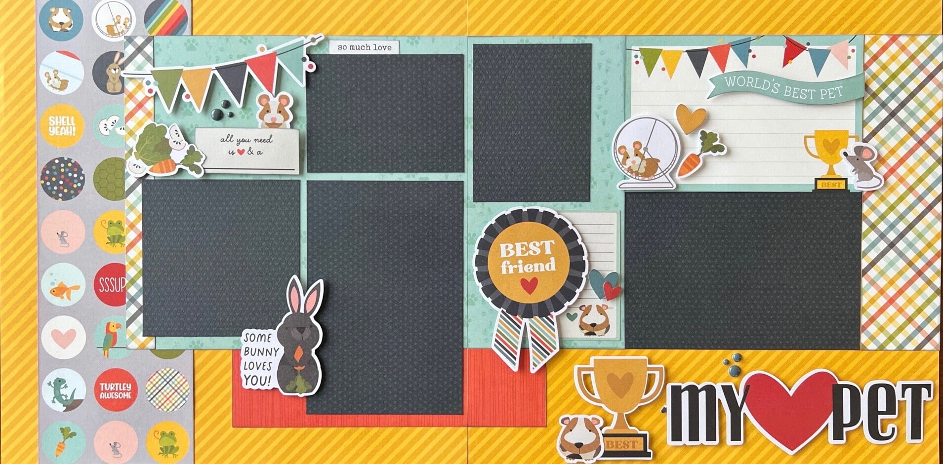 Love My Pet 12x12 Scrapbook Page Layout Kit - Etsy