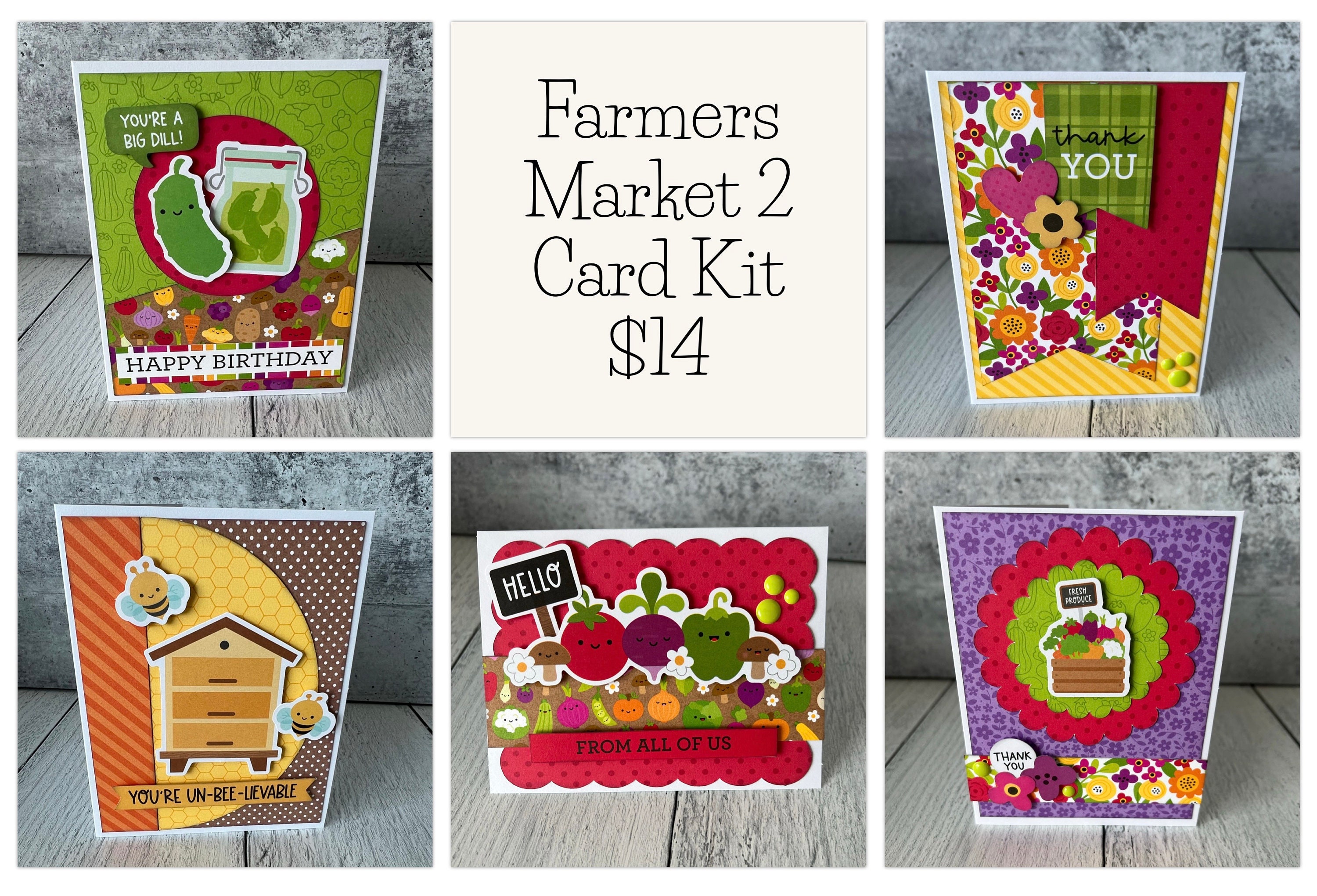 Farmers Market 2 DIY Greeting Card Kit - Etsy