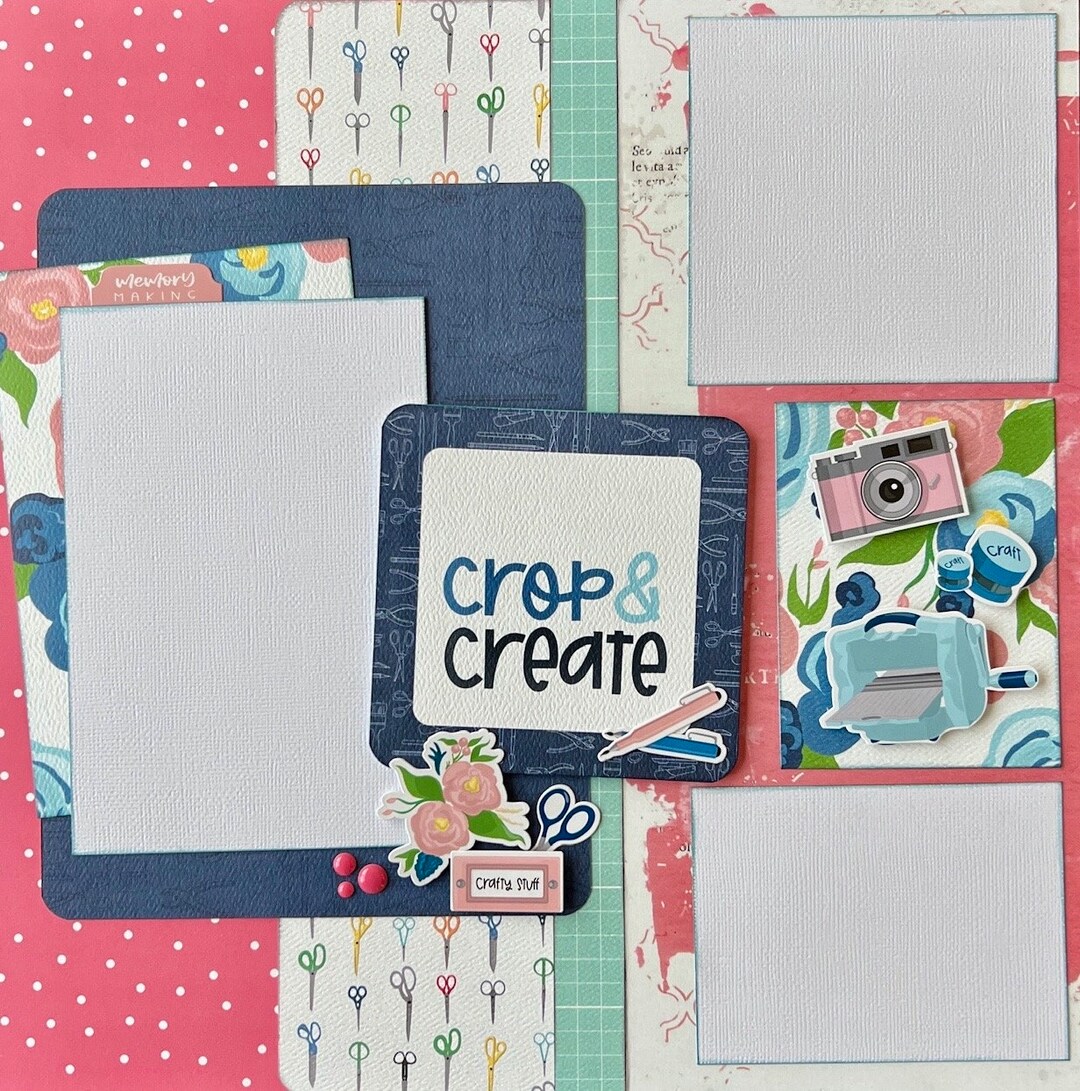 Crop and Create 12x12 Scrapbook Layout Page Kit - Etsy