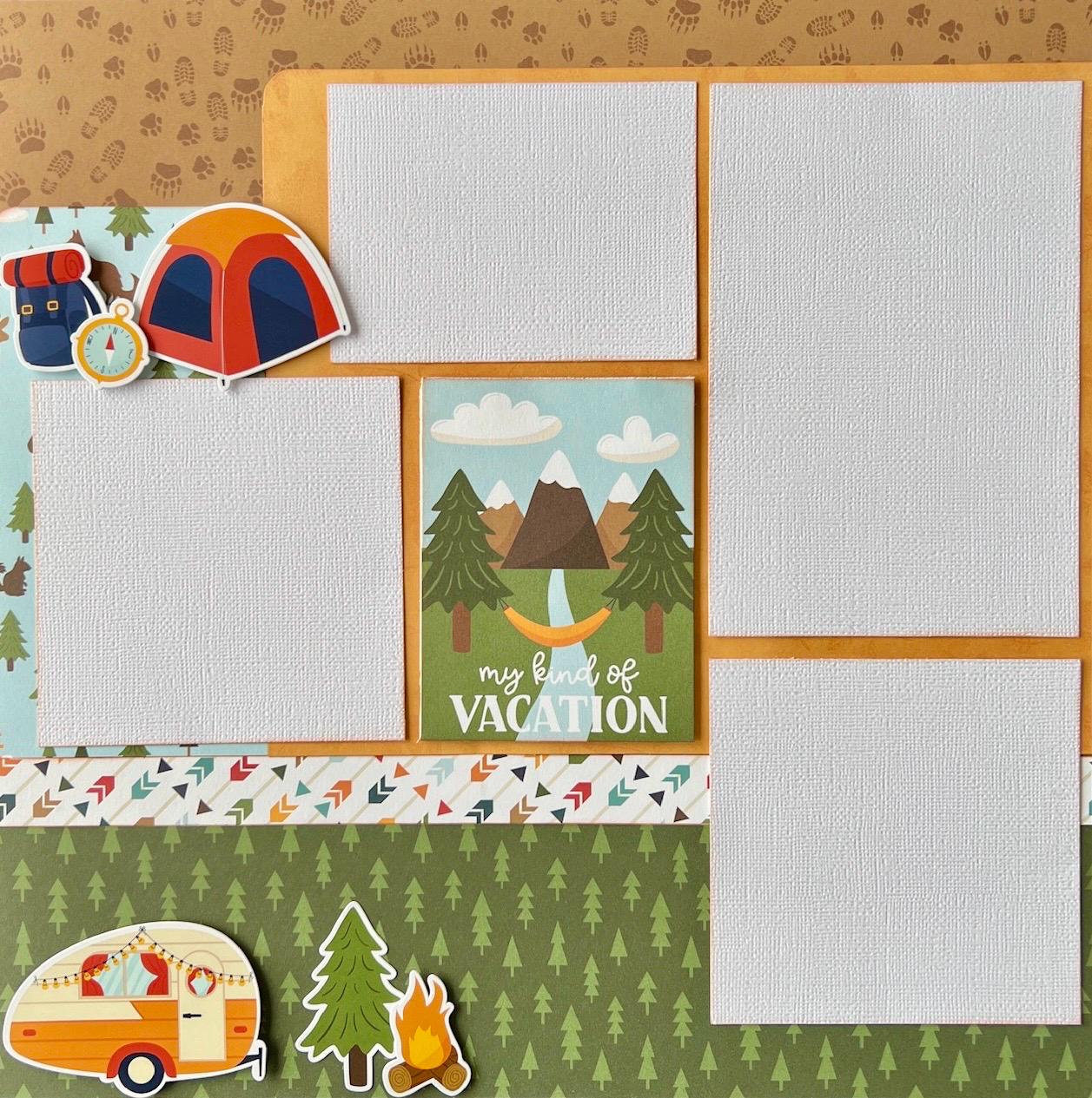 Outdoor Adventures 12x12 Scrapbook Layout Page Kit - Etsy
