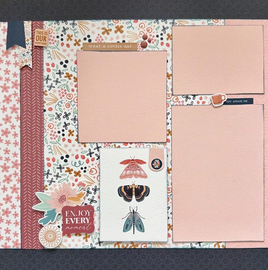 Enjoy Every Moment 12x12 2 Page Layout Kit Fall - Etsy