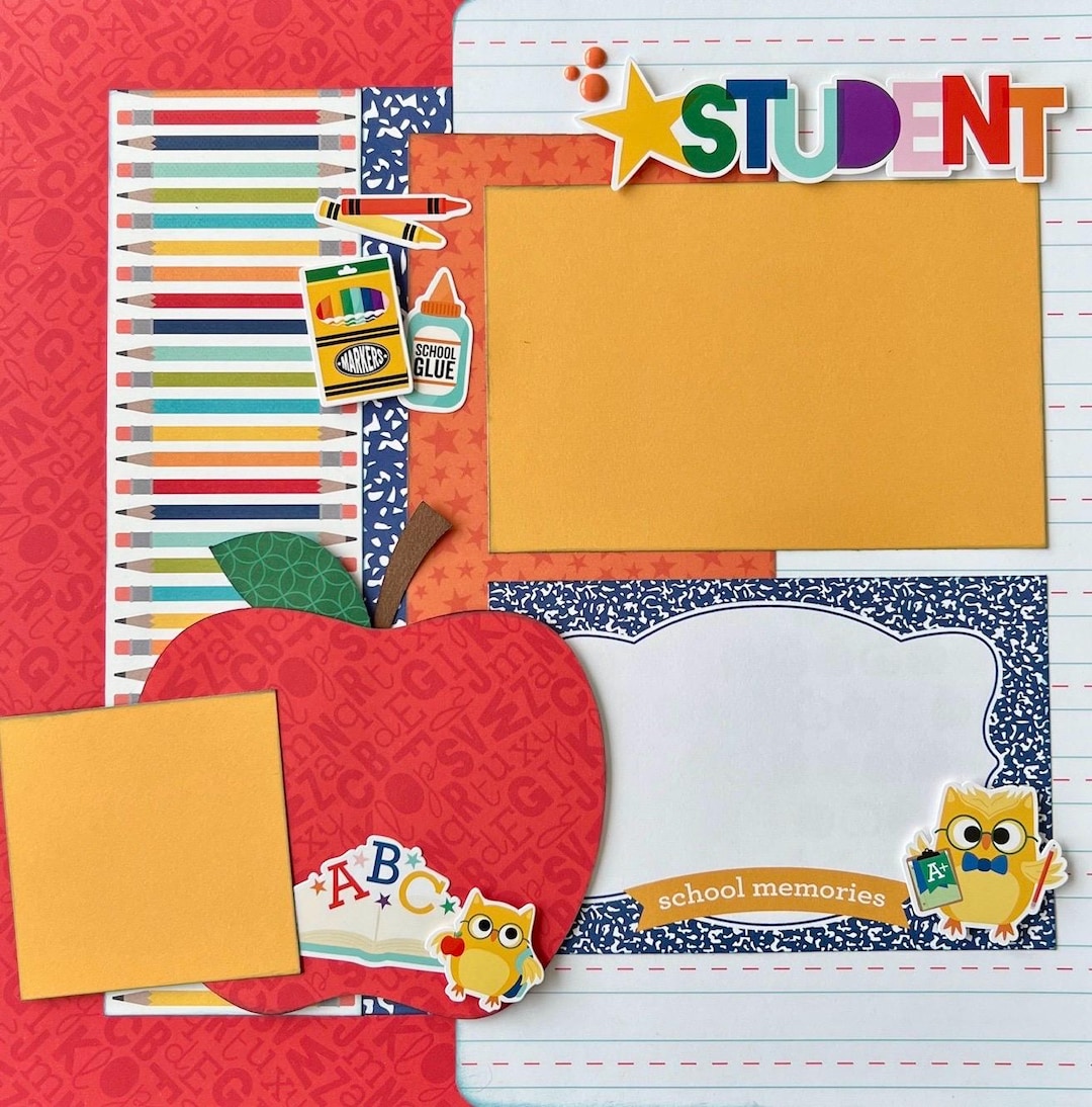 Star Student 12x12 Two Page Layout Kit School - Etsy