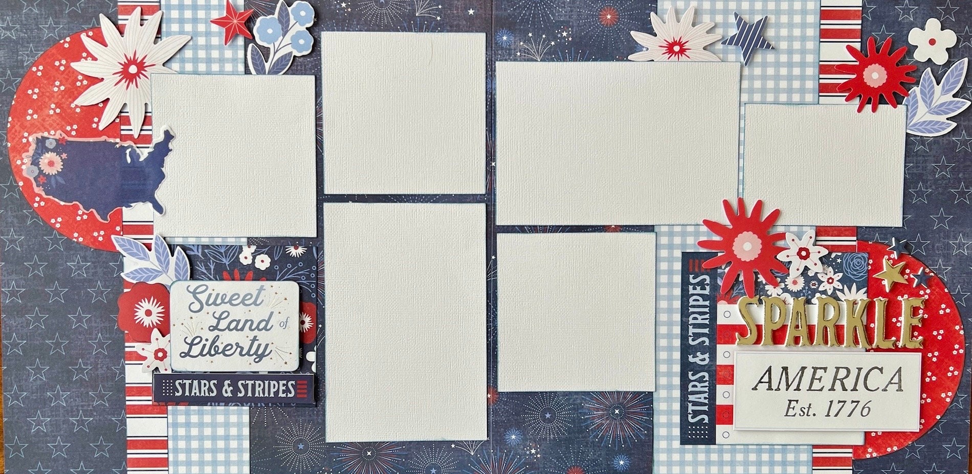 Sparkle 12x12 Scrapbook Page Layout Kit - Etsy