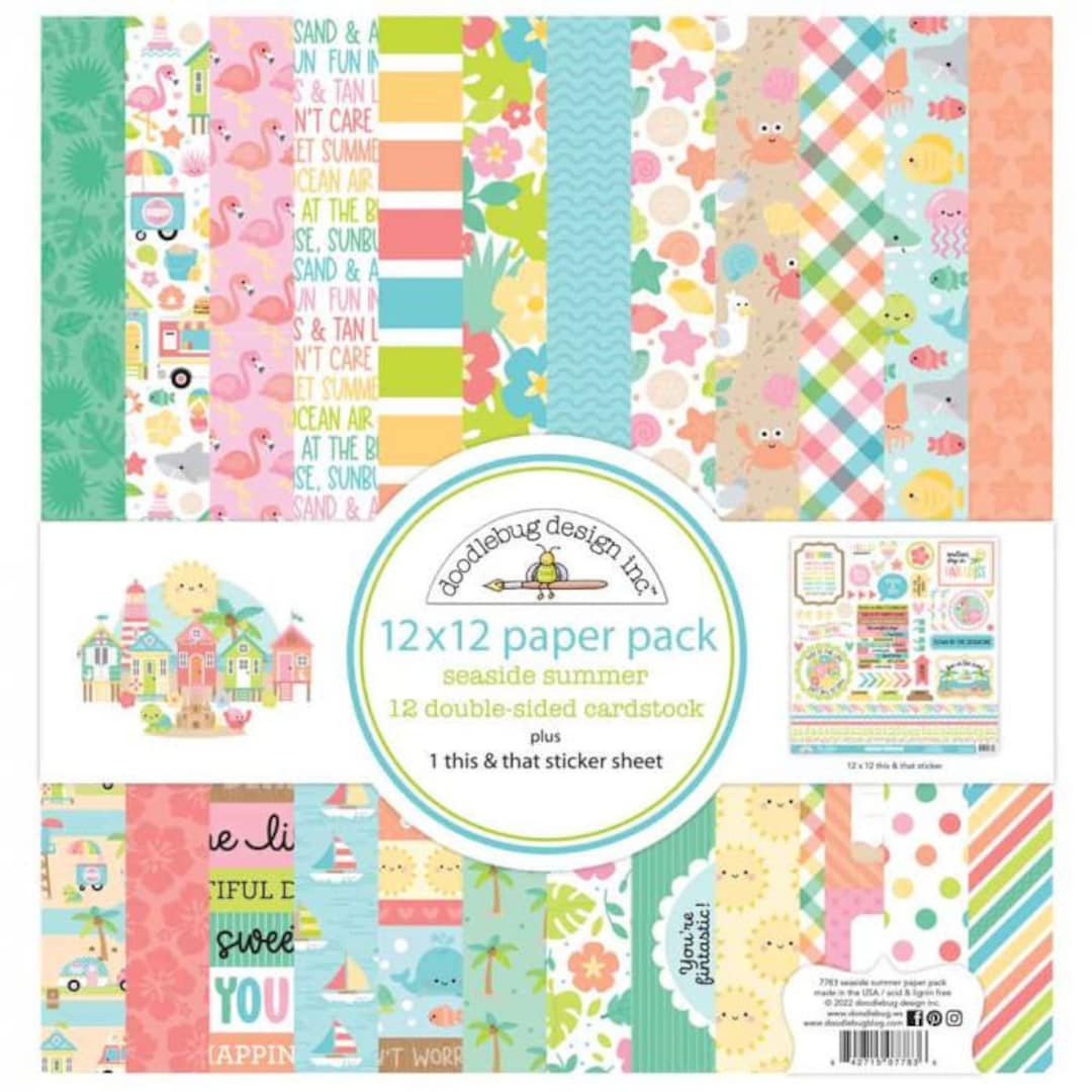 Doodlebug Seaside Summer Collection Beach - Etsy