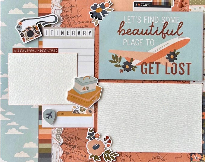 Let’s Find Some Beautiful Place to Get Lost 12x12 Scrapbook Page Layout ...