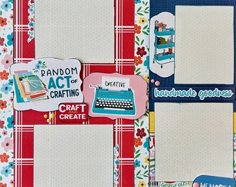 Crop and Create 12x12 Scrapbook Layout Page Sample - Etsy