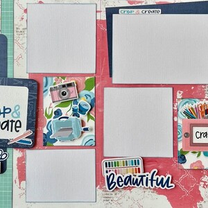 Crop and Create 12x12 Scrapbook Layout Page Kit - Etsy