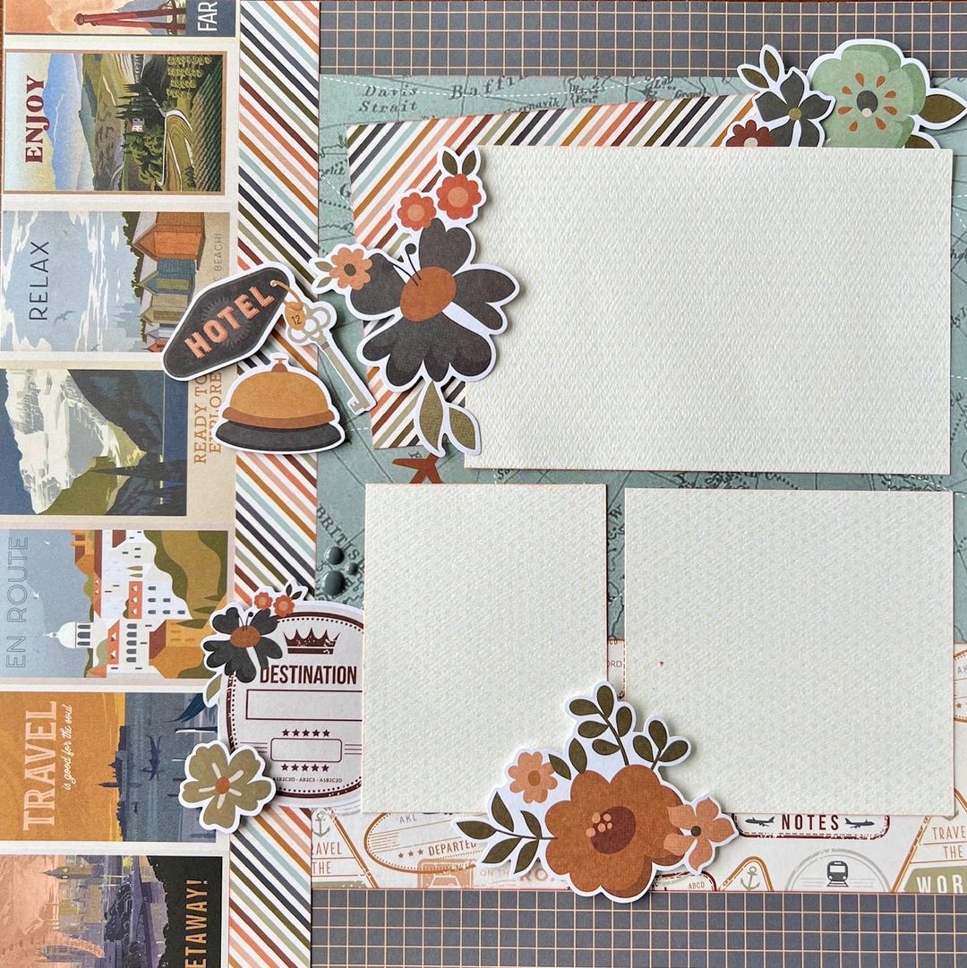 Making Memories All Over the World 12x12 Preassembled Scrapbook Page ...