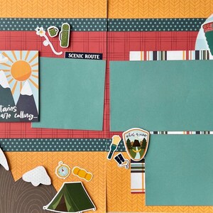 The Mountains Are Calling 12x12 Scrapbook Layout Page Kit - Etsy