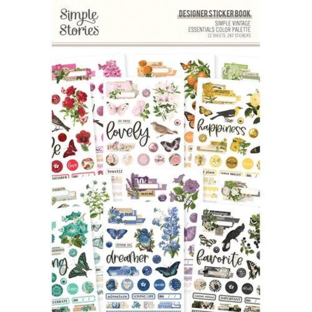 Designer Sticker Book Simple Stories Simple Vintage Color Palette - Etsy
