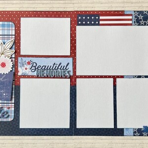 Land of the Free 12x12 Scrapbook Page Layout Kit - Etsy