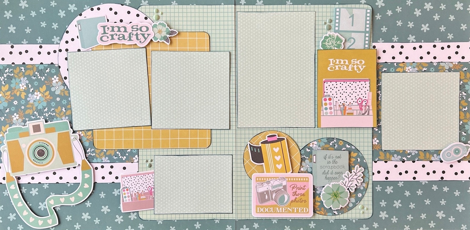 Im so Crafty 12x12 Scrapbook Layout Page Kit - Etsy