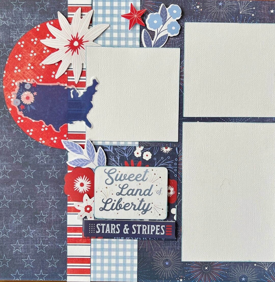 Sparkle 12x12 Scrapbook Page Layout Kit - Etsy
