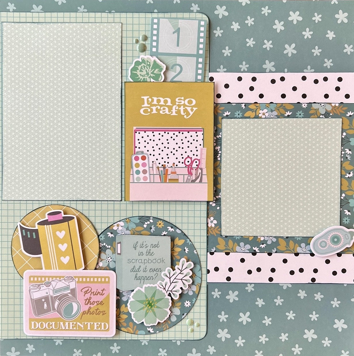 Im so Crafty 12x12 Scrapbook Layout Page Kit - Etsy