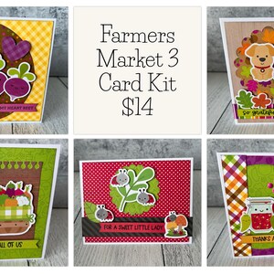 Farmers Market 3 DIY Greeting Card Kit - Etsy