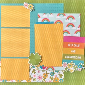 Keep Calm and Shamrock on 12x12 Scrapbook Layout Page Kit - Etsy
