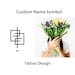 Custom Name Tattoo Design / Small Letter Symbol / Minimal Logo - Etsy