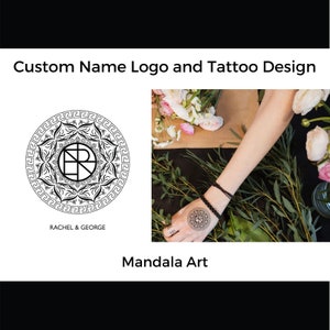 Custom Name and Mandala Tattoo Design / Monogram / Digital File - Etsy