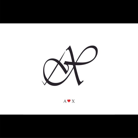 Initial Logo / Custom Two Letter Monogram / First Letters - Etsy