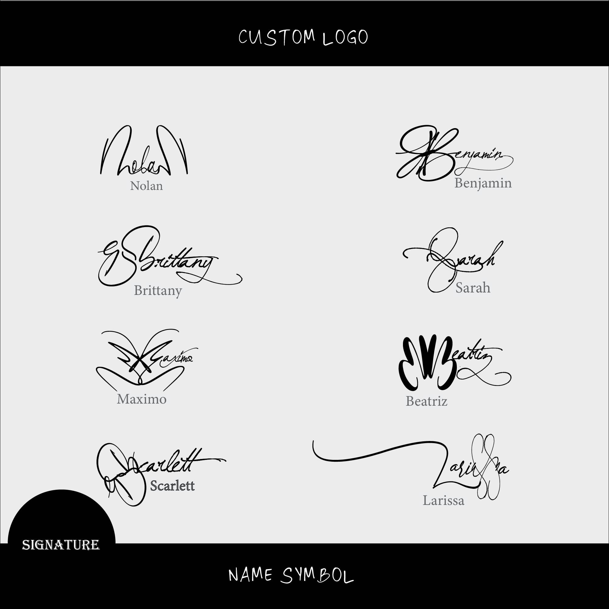 Signature, Name Logo, Custom Name Design, Digital File - Etsy