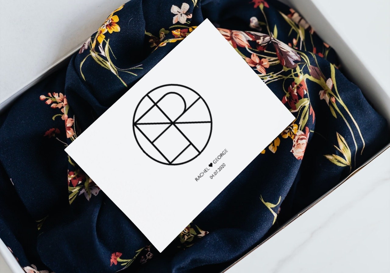 Custom Two Names and One Logo in Circle Personalized - Etsy