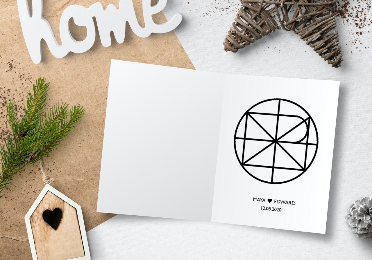 Custom Two Names and One Logo in Circle Personalized - Etsy