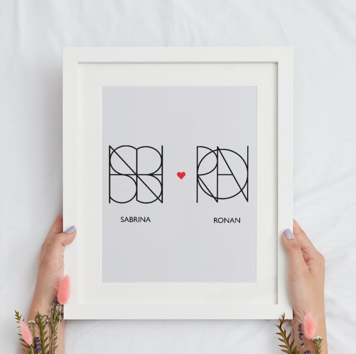 Custom Two Names Two Logos, Monogram, Graphic Art, Digital File ...