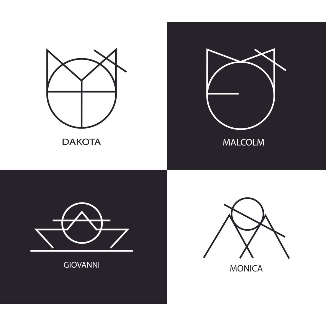 Name Monogram Symbol, Personalized Logo With Your Name Custom Gift for ...