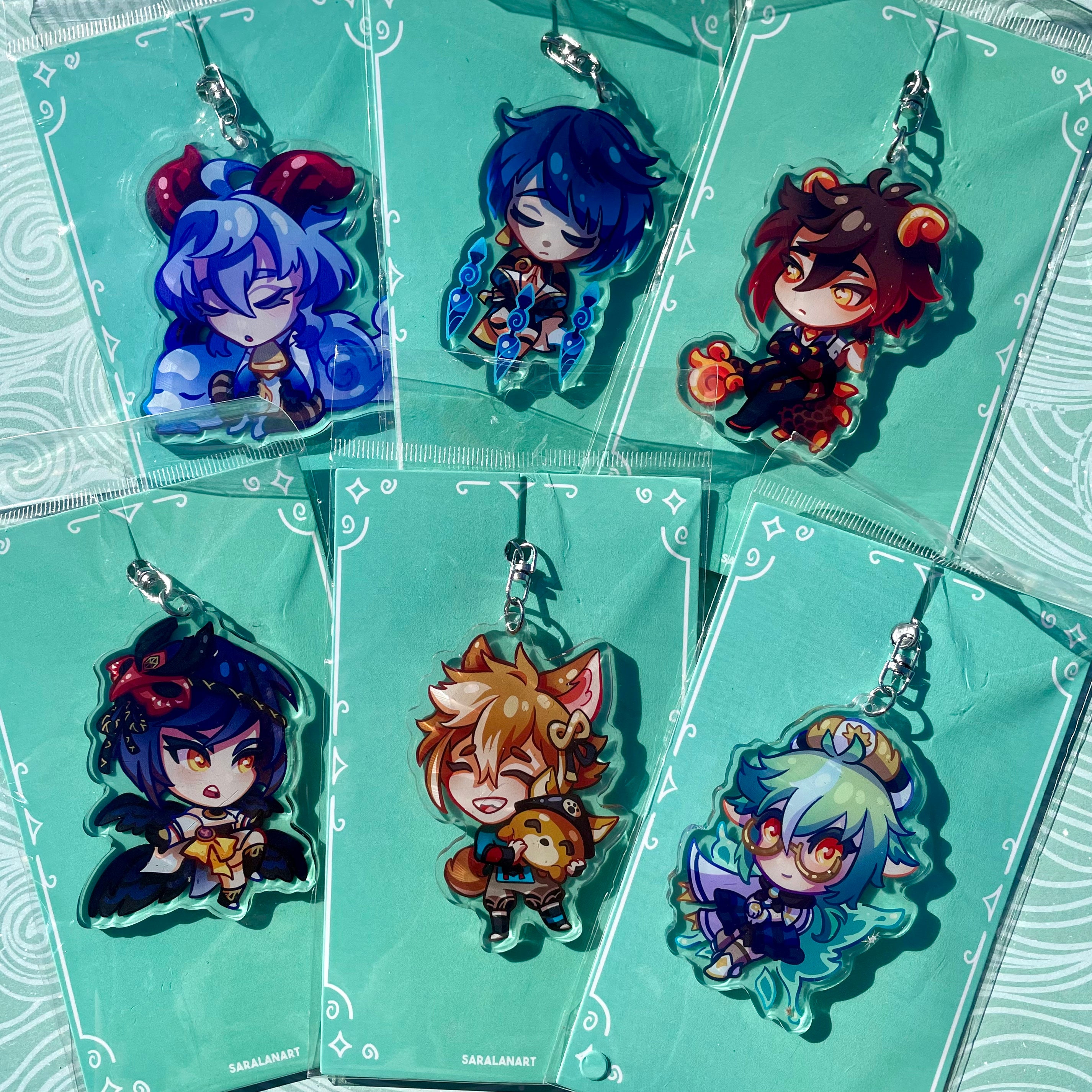 Genshin Impact Acrylic Keychains - Etsy