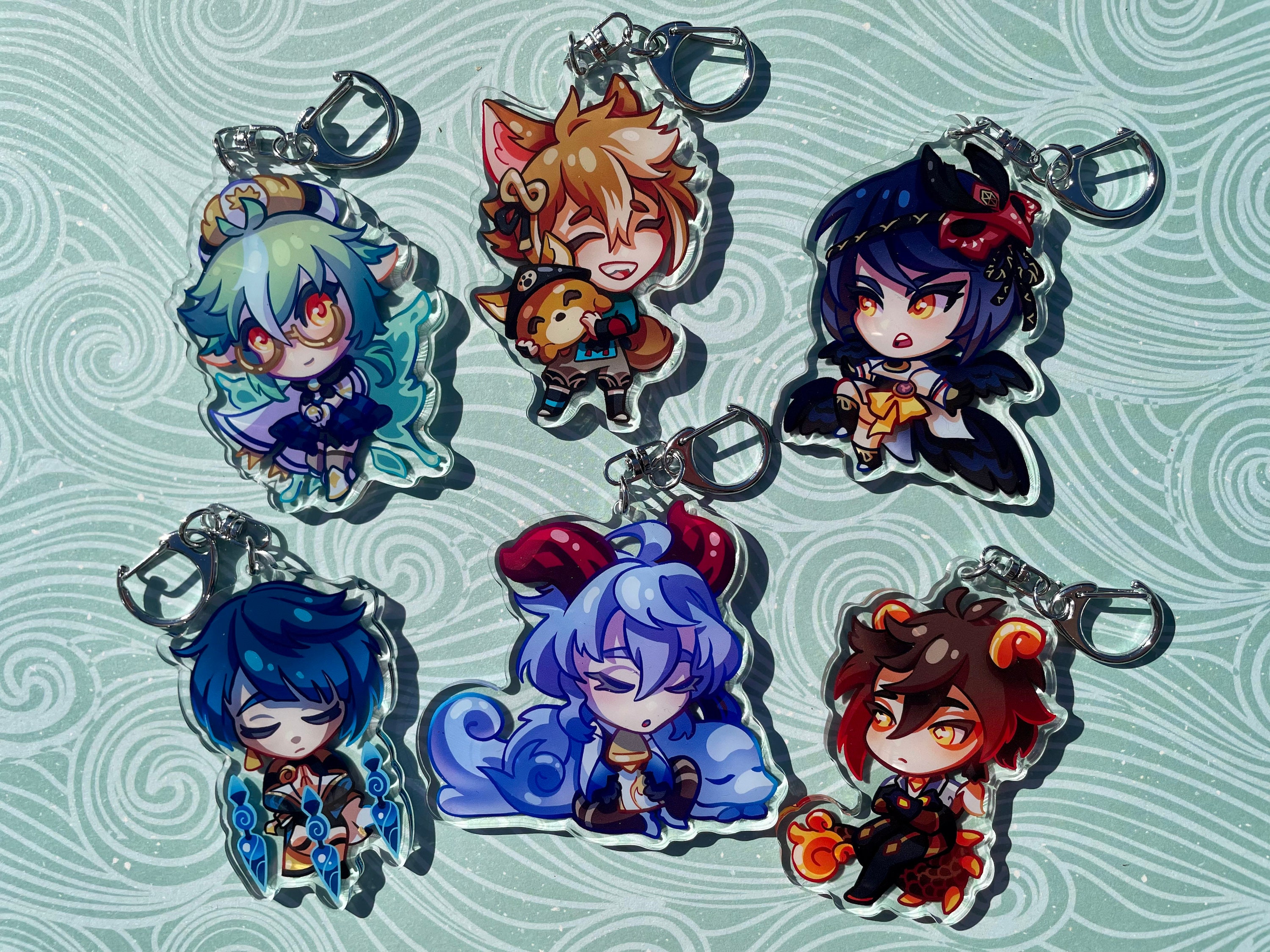 Genshin Impact Acrylic Keychains - Etsy
