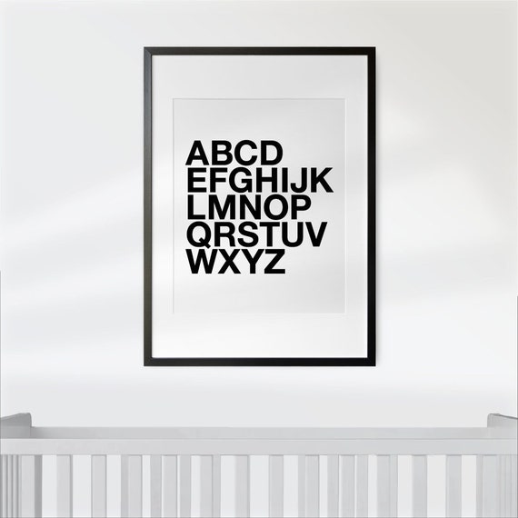 ABC Poster Digital Download Minimalist Home Decor - Etsy
