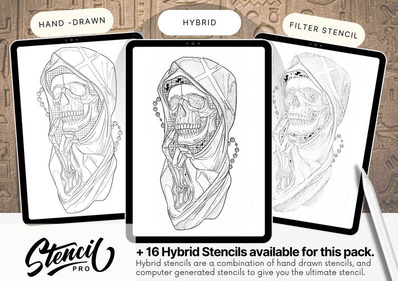 Horror Brushes Procreate Brush Set Horror Tattoo Stamp - Etsy