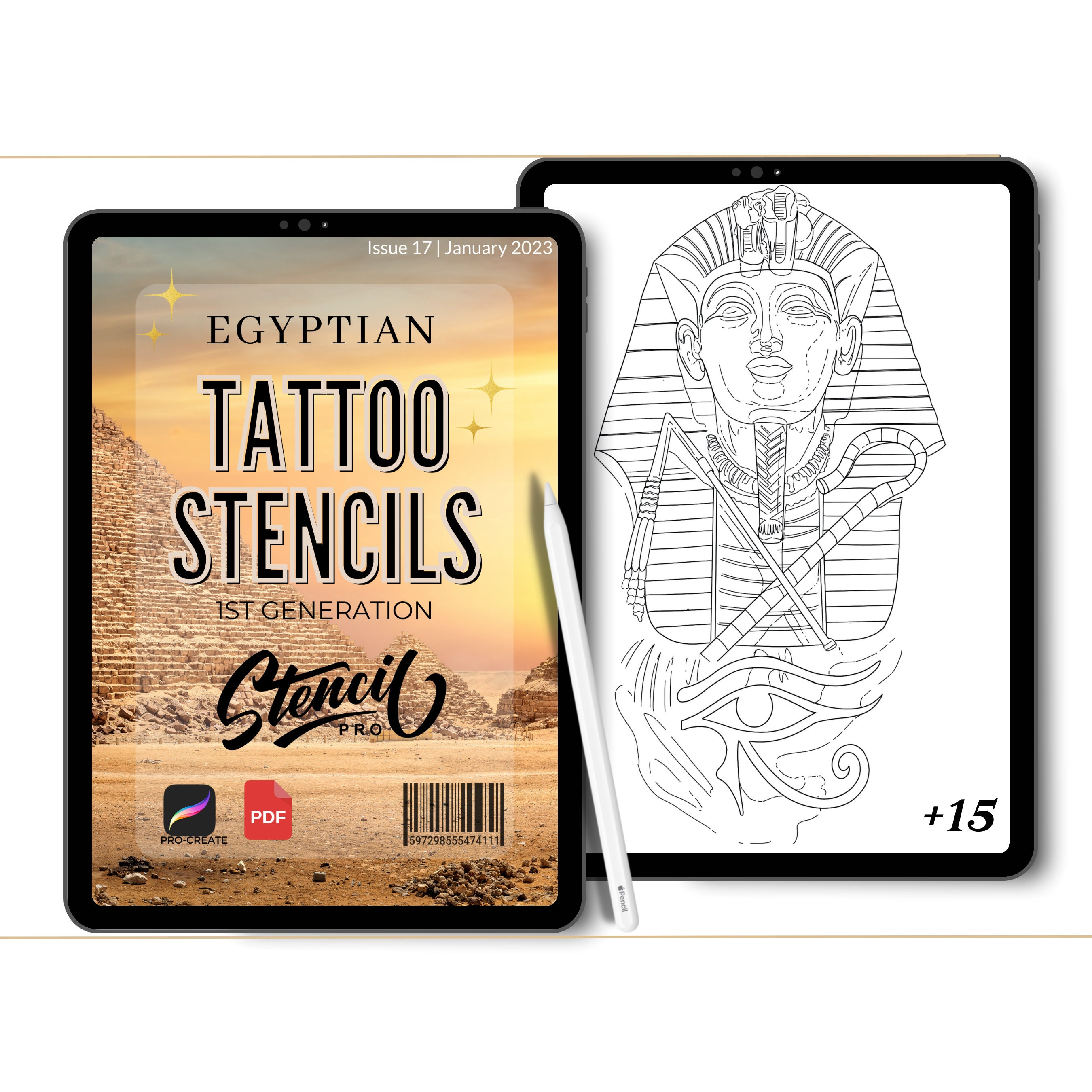 Egyptian Brushes Procreate Brush Set Egyptian Tattoo Stamp Brushes Procreate Brushes for Tattoo ...